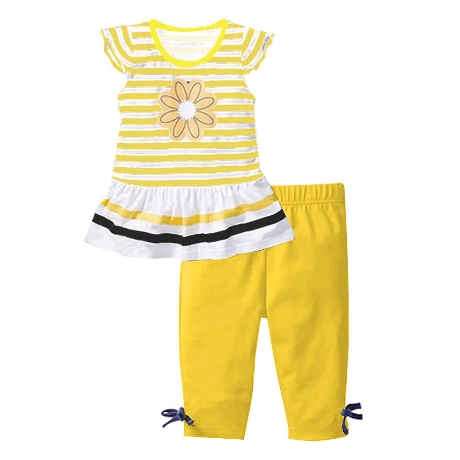 Cathalem Toddler Baby Girl Cheerleader Shirt Tops Skirt Set Cheer ...