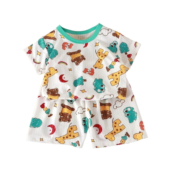 Cathalem Toddler Boys Girls Soft Cotton 𝐏a𝐣amas Cute Cartoon Print ...