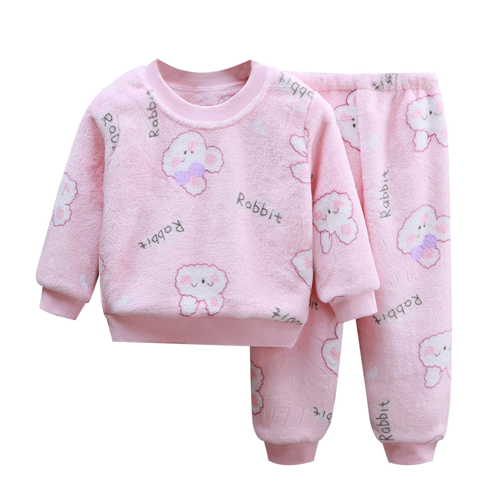 Cathalem Toddler Boys Girls' Winter Fleece Pajama Set Warm Plush ...