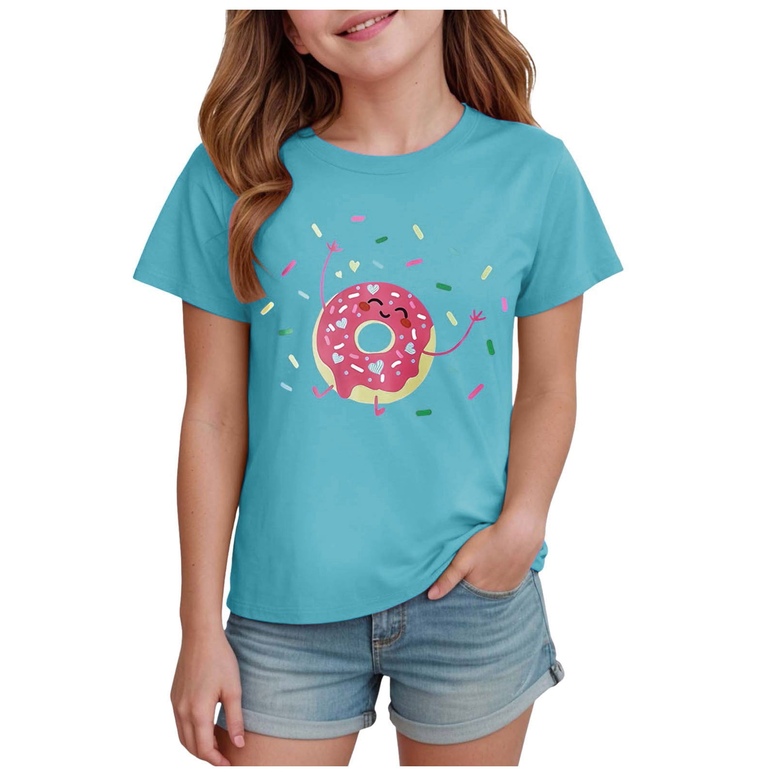 Cathalem Toddler Girls Clothes T-Shirt Short Sleeve Graphic Tee Cartoon ...