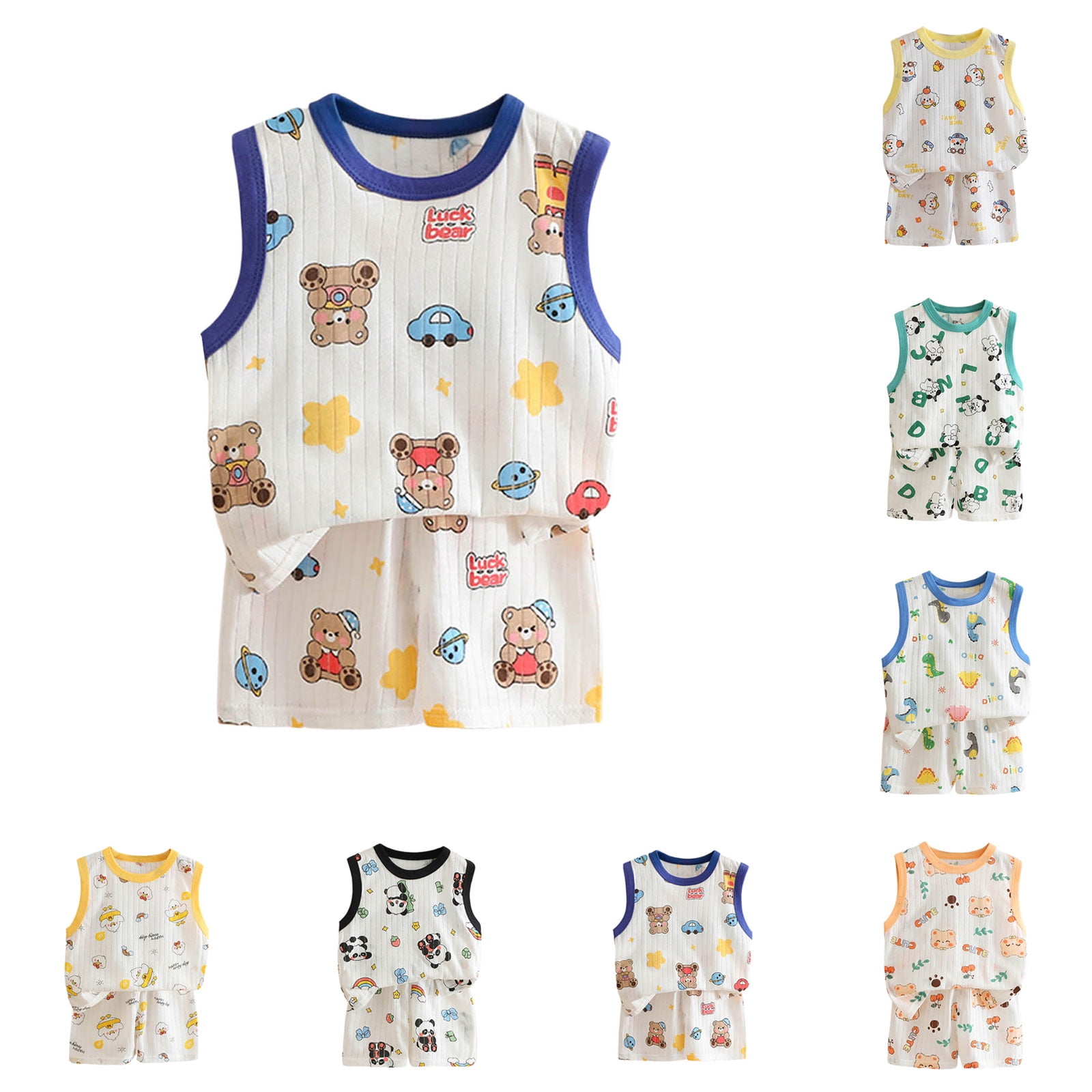 Cathalem Toddler Summer Sets, Summer Boys and Girls Cute Printed Round ...