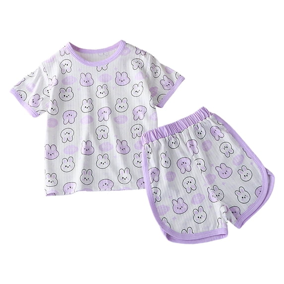Cathalem Toddler Viscose From Bamboo Pajamas Set Short Sleeve Pjs Snug ...