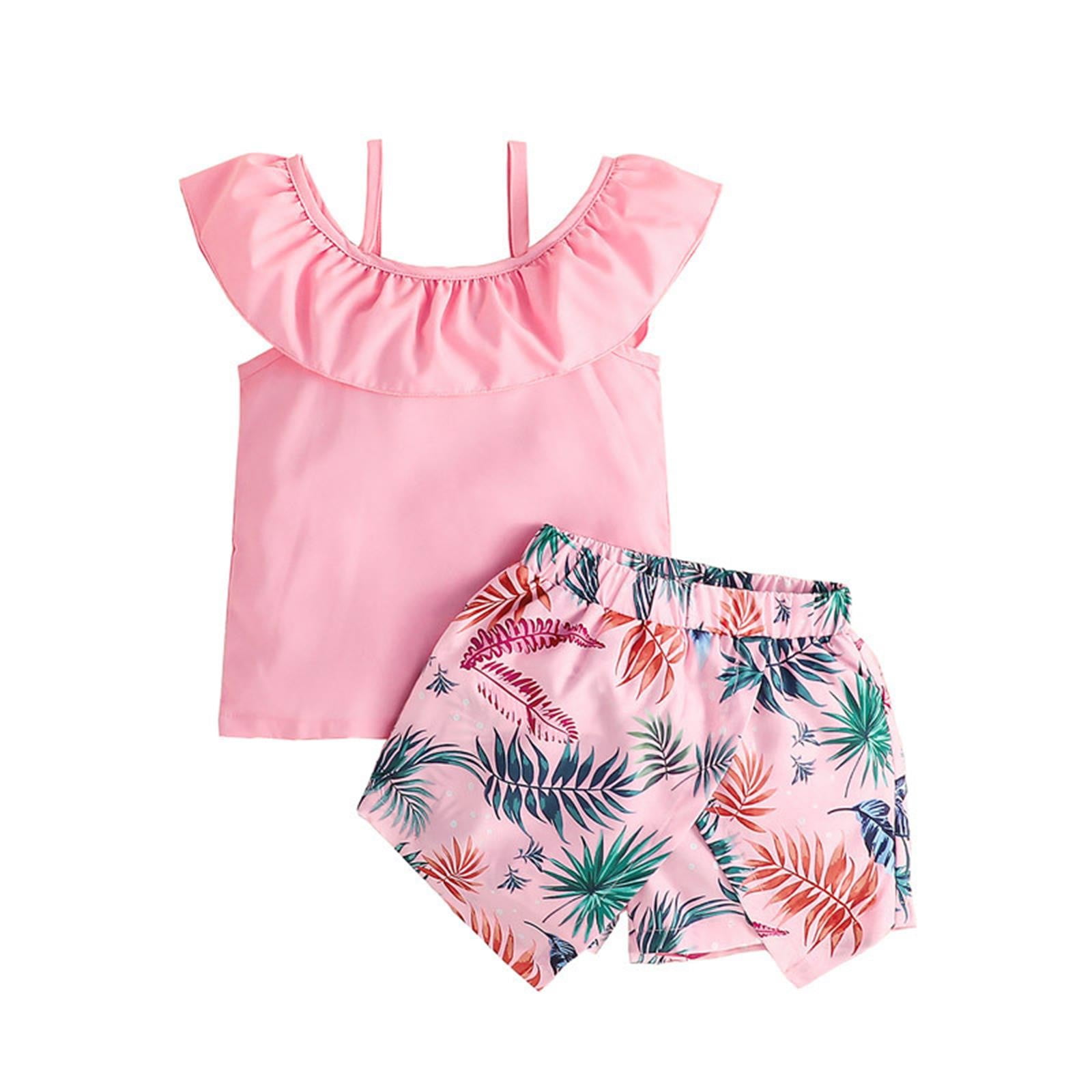 Cathalem Tween Girls Casual 2 Piece Outfits Girl's Shorts Sets 2 Piece ...