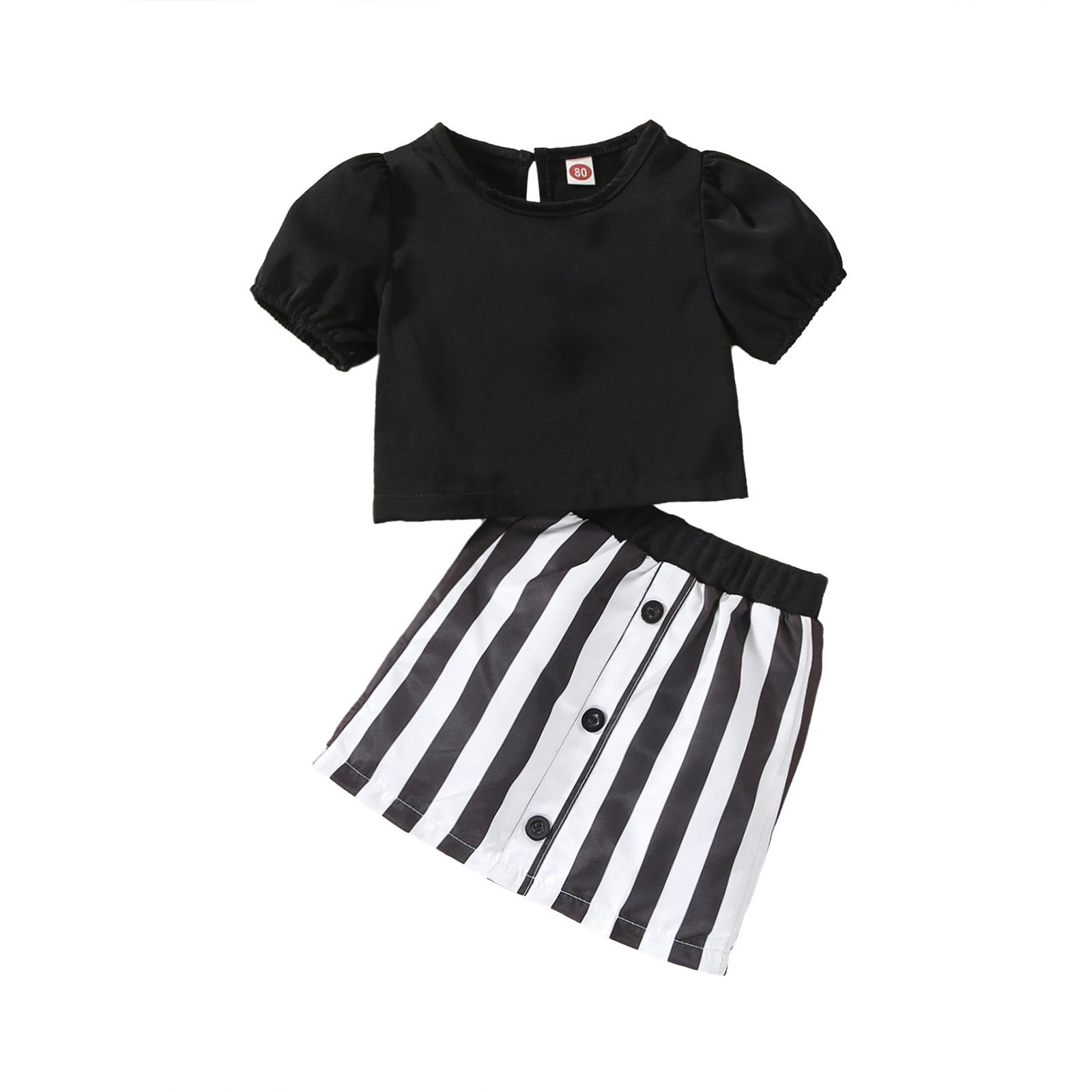 Cathalem Tween Girls Summer Skirt Set Girls Skirt Set Two Piece T-Shirt ...