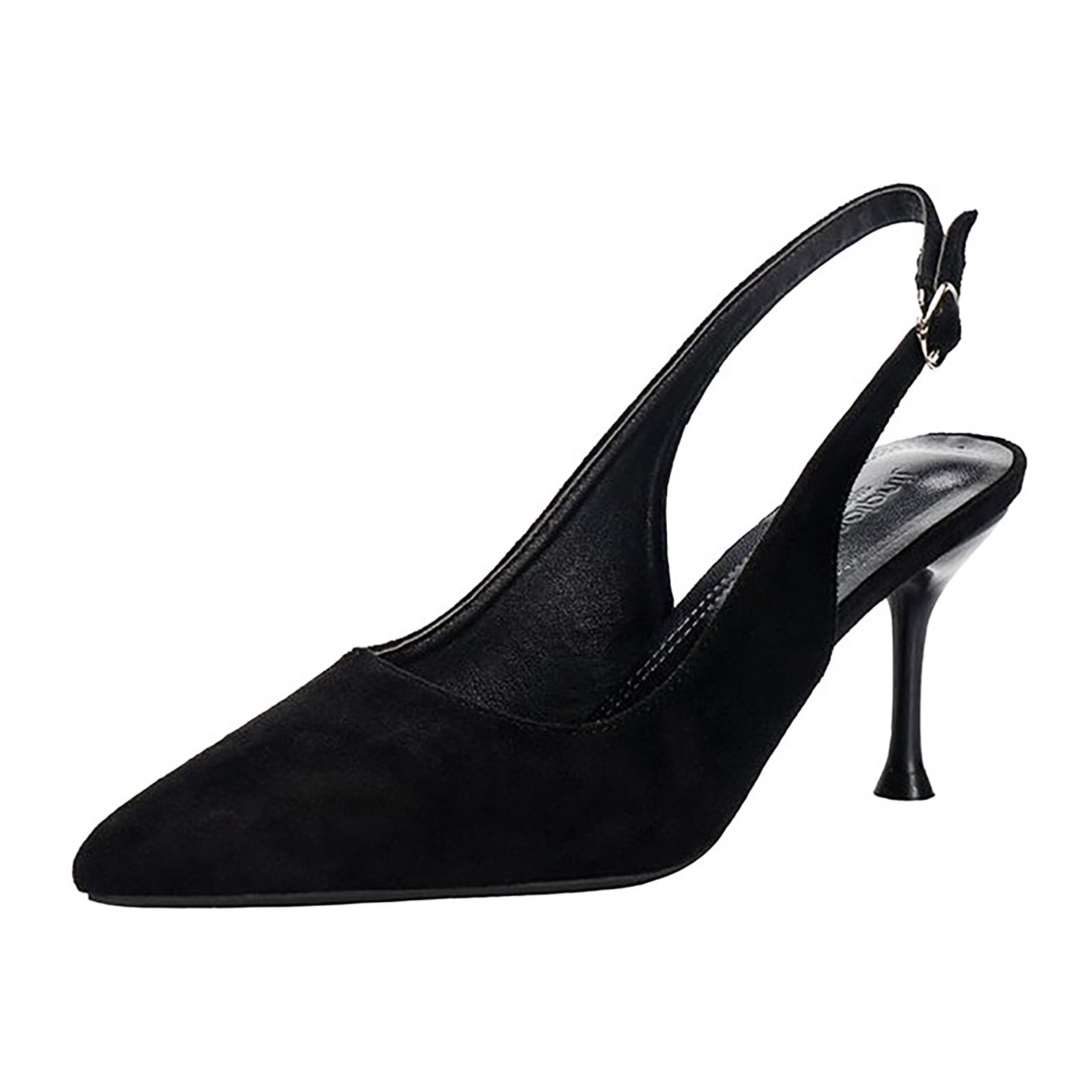 Cathalem Women's Pumps Chunky Heel Slingback Heels for Women Pointed ...