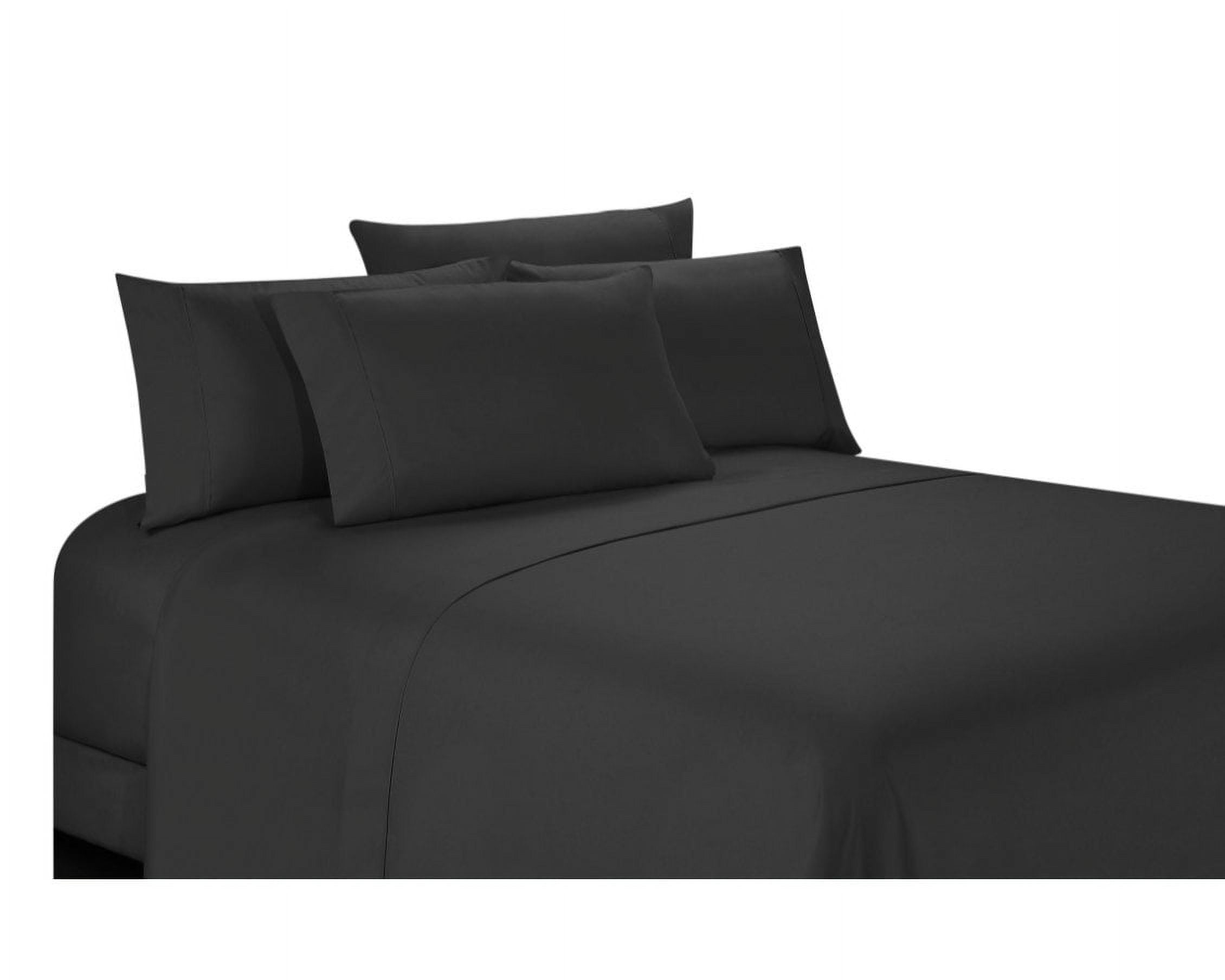 Cathay Home 108185-1800-BLK-Q Home Basics Ultra Soft Brushed 6 Piece ...