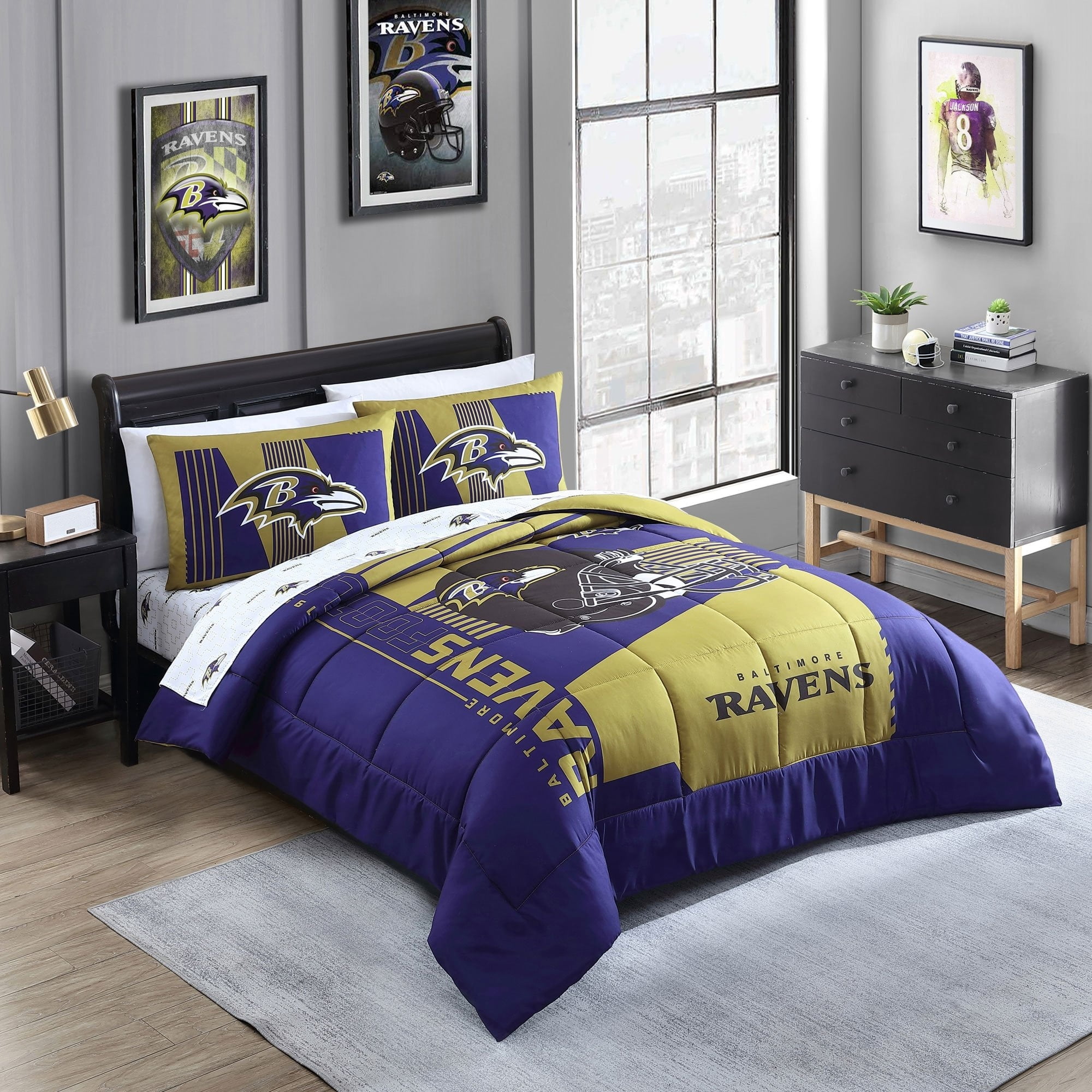 Cathay Sports NFL Licensed Baltimore Ravens 'Status' 5 Piece Queen Bed ...