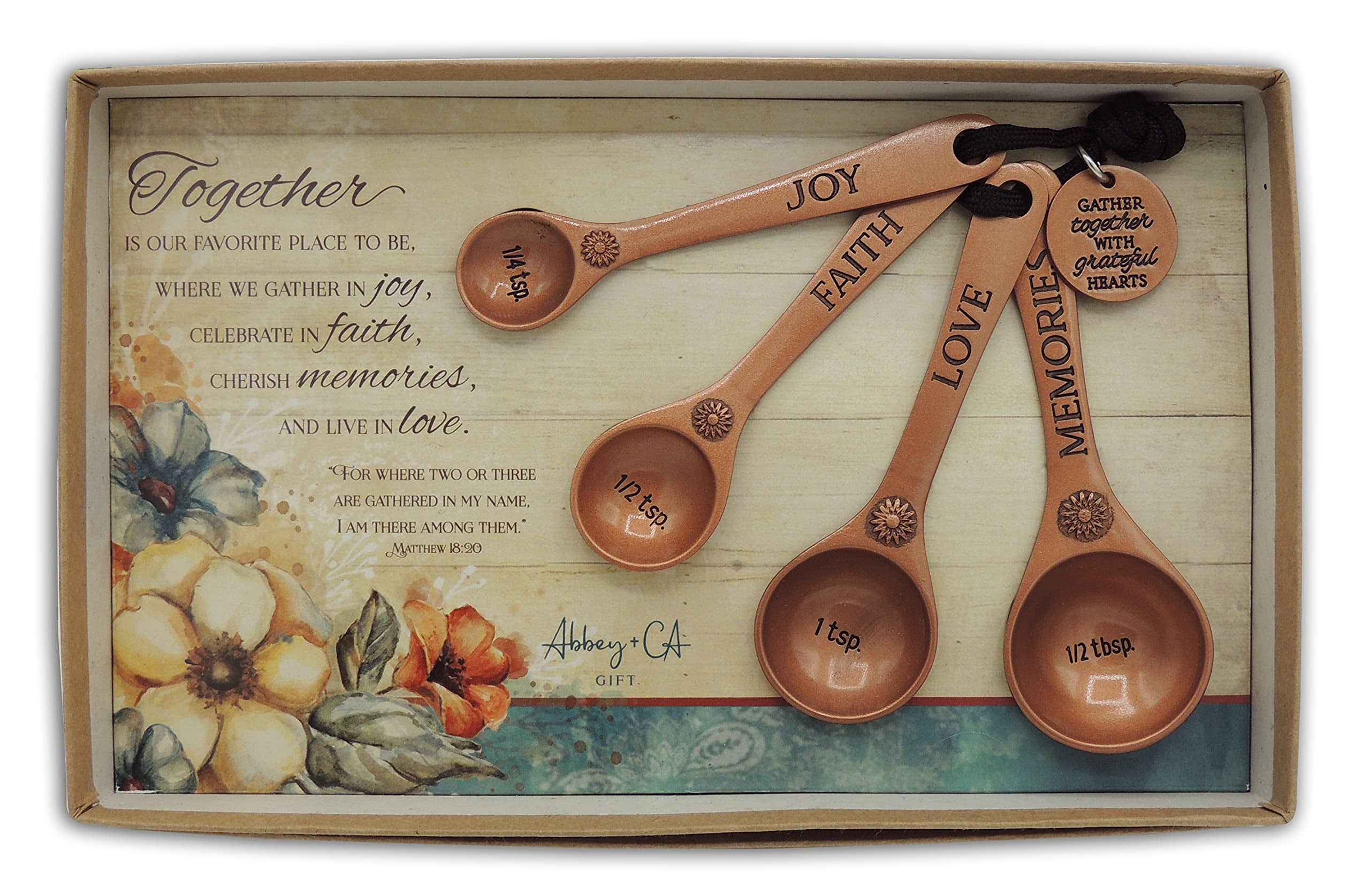 Cathedral Art Abbey & CA Gift Copper Gather Together Measure Spoon Set ...