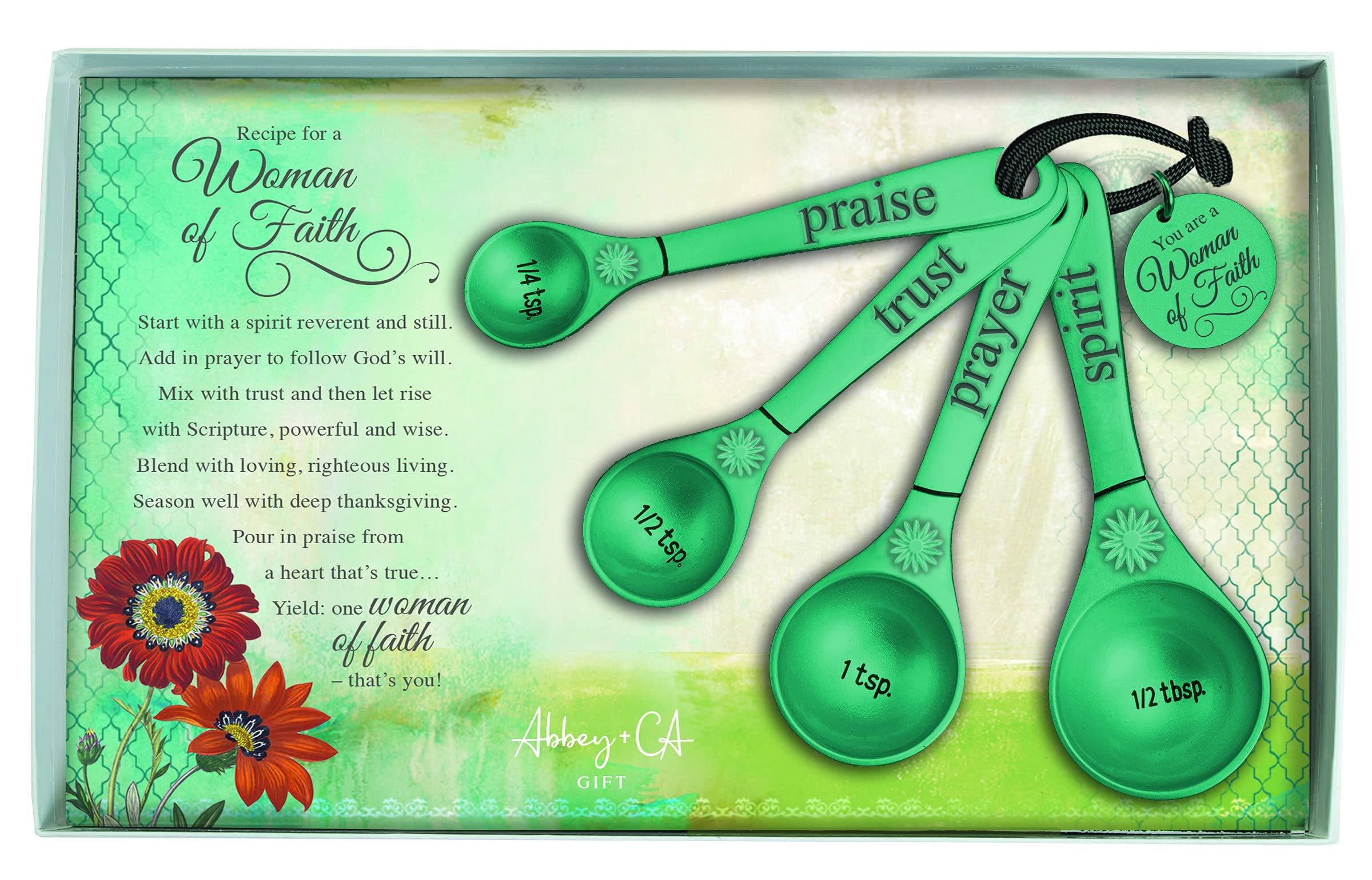 Cathedral Art Abbey & CA Gift Measuring Spoons-Woman of Faith (Set of 4 ...
