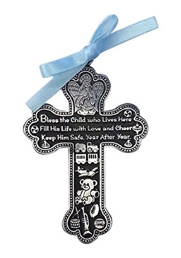 Cathedral Art CM6 Baby Boy Cross Crib Medal, 3-Inch High - Walmart.com