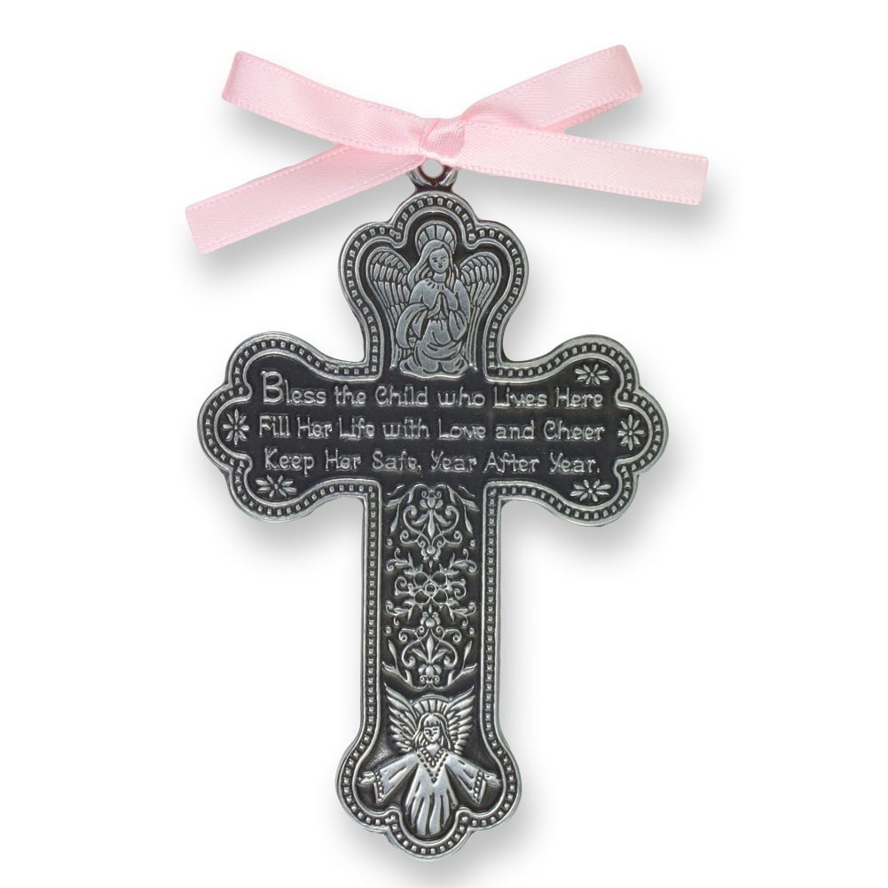 Cathedral Art CM7 Baby Girl Cross Crib Medal, 3-Inch High - Walmart.com