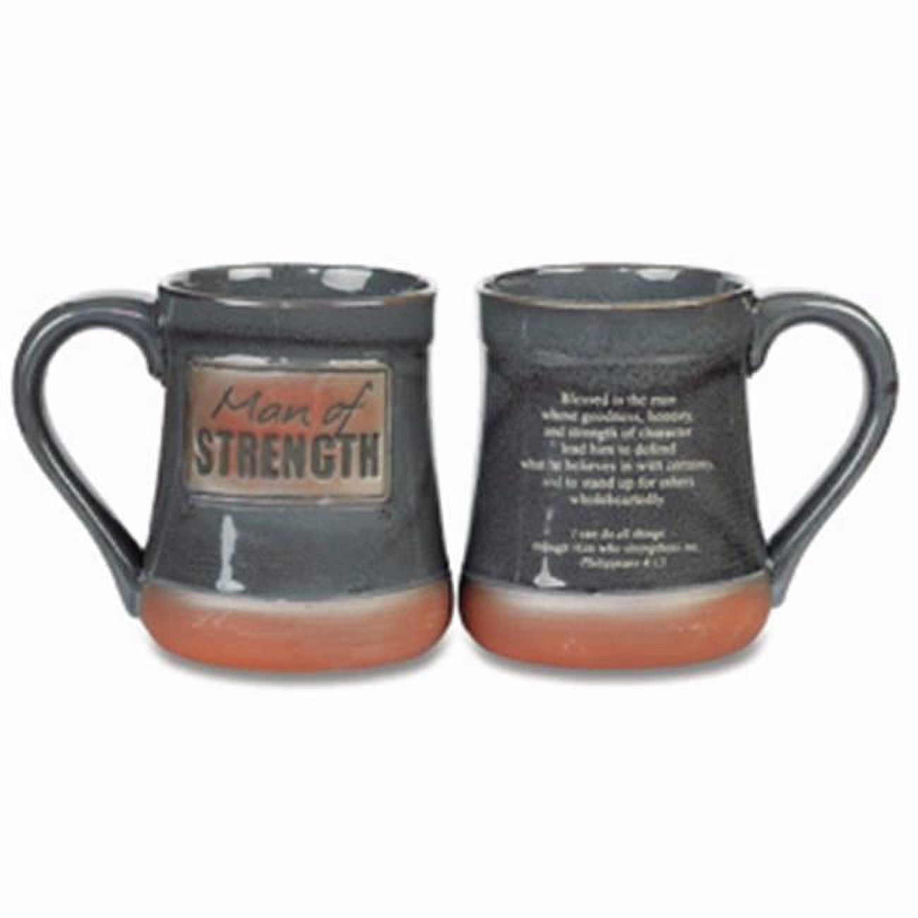 Cathedral Art-DBA Abbey Gift 20 oz Mug Pottery Man of Strength, Grey ...