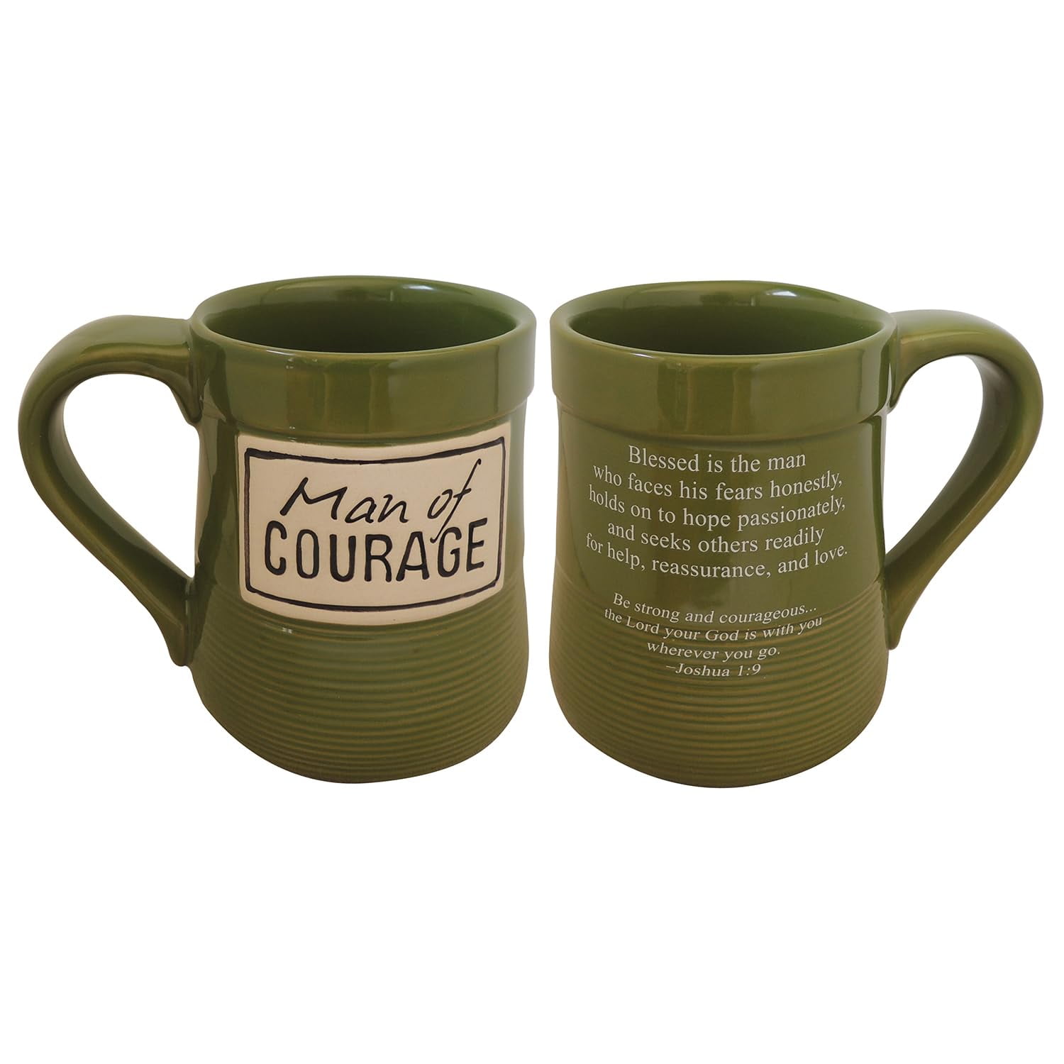 Cathedral Art-Dba Abbey Gift 68173 Man of Courage Pottery Mug, Green ...