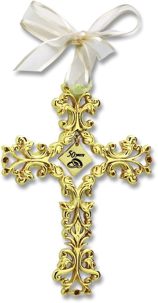 Cathedral Art FC311 50 Year Anniversary Wall Cross, 5-Inch High ...