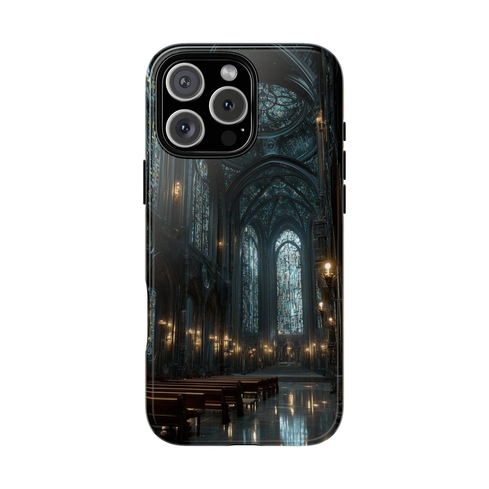 Cathedral Chapel Glass Windows Art Case for iPhone 17 through 11 Pro ...
