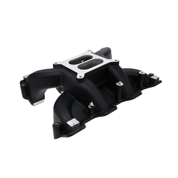 Cathedral Port Dual Plane Aluminum Intake Manifold for GM LS - Black ...