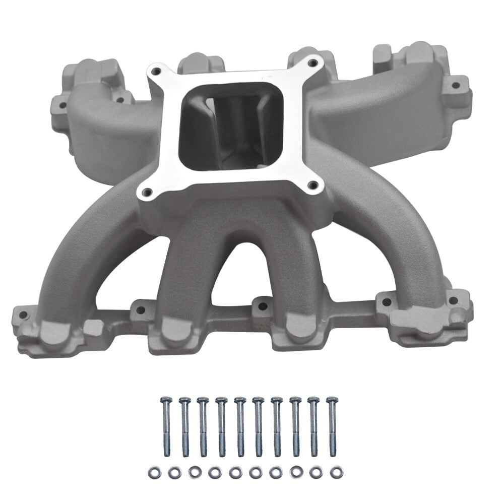 Cathedral Port Single Plane Small Block Intake Manifold for Chevy GM ...