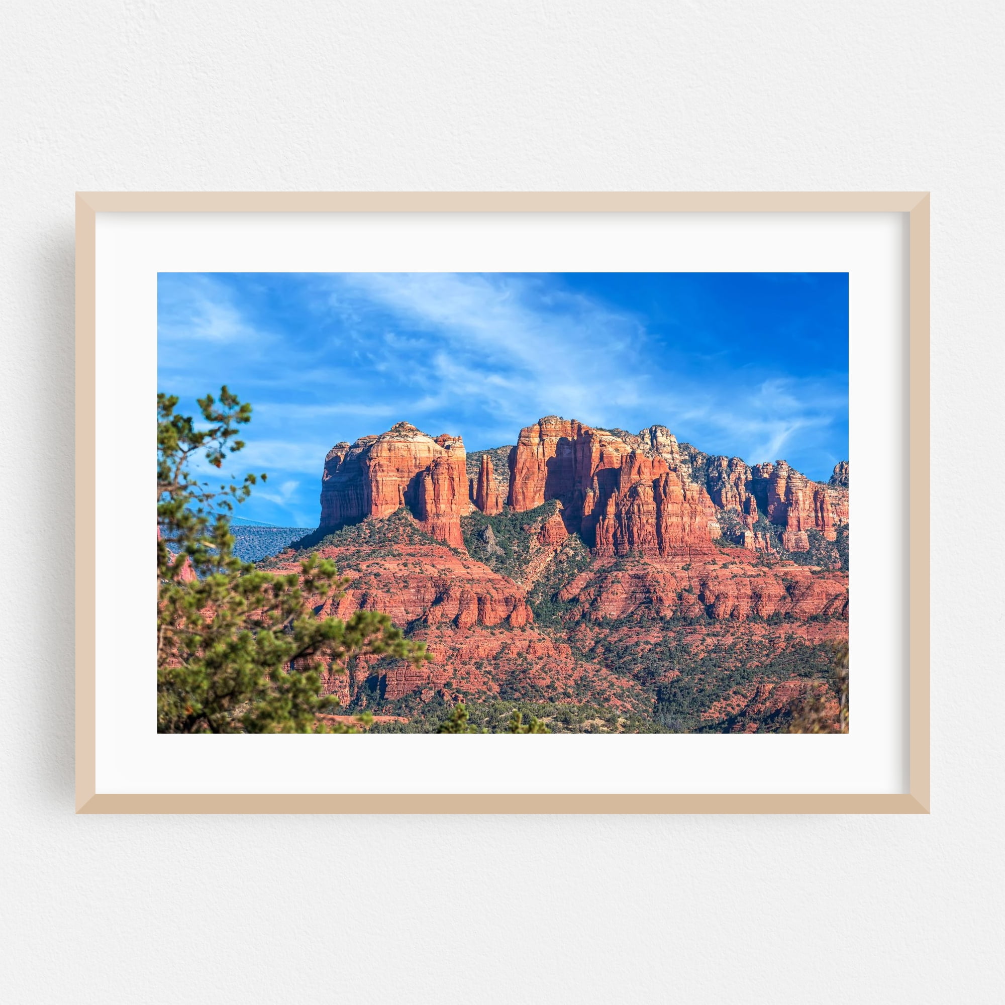 Cathedral Rock, Sedona - Sedona Arizona Photography Oak Framed Wall Art ...