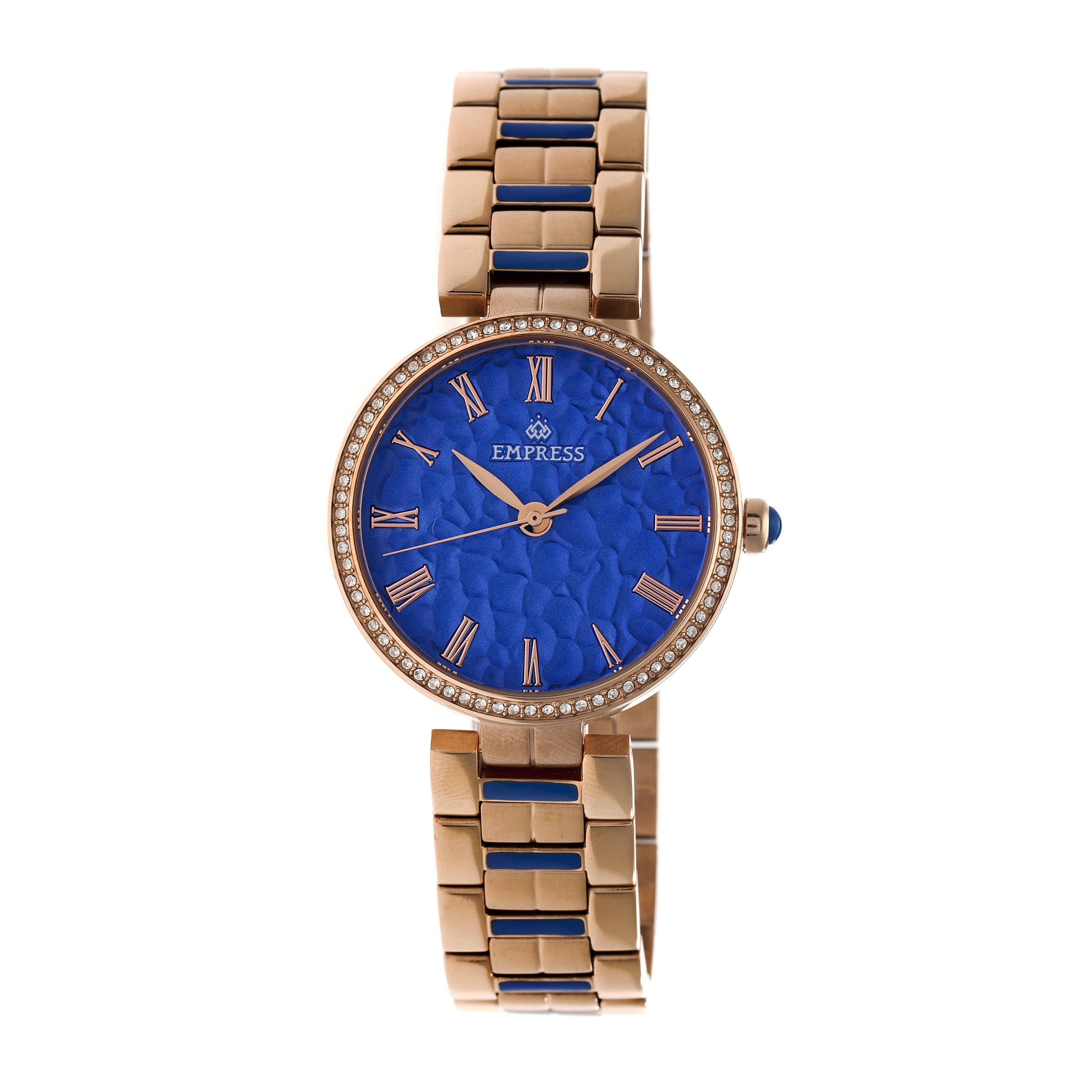 Catherine Automatic Hammered Dial Bracelet Watch - Blue - Walmart.com