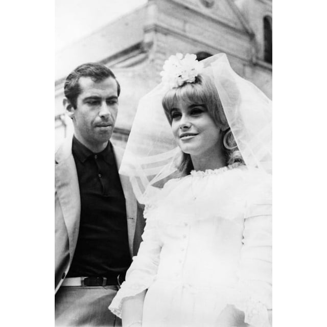 Catherine Deneuve in Le vice et la vertu in wedding dress with director ...