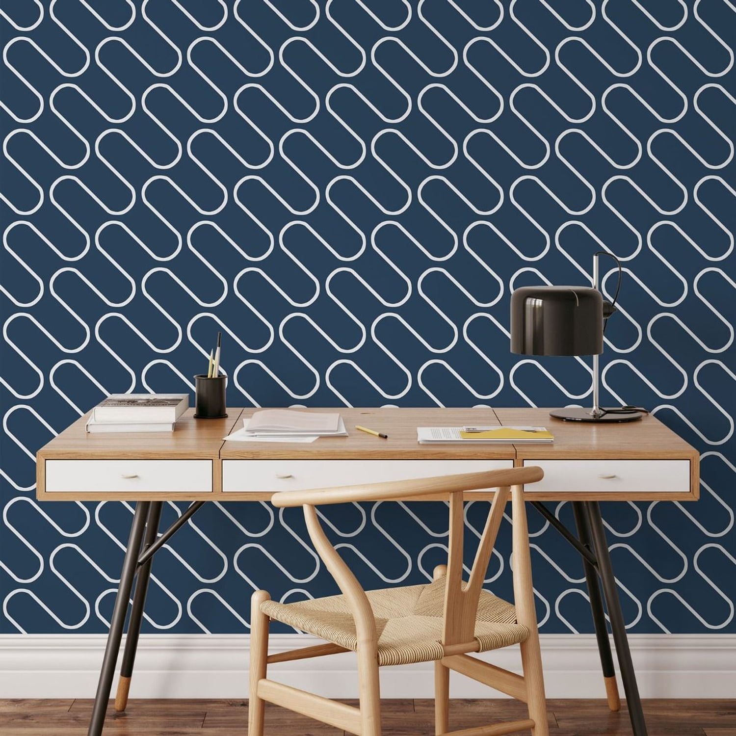 Catherine Lansfield Linear Curve Wallpaper - Walmart.com
