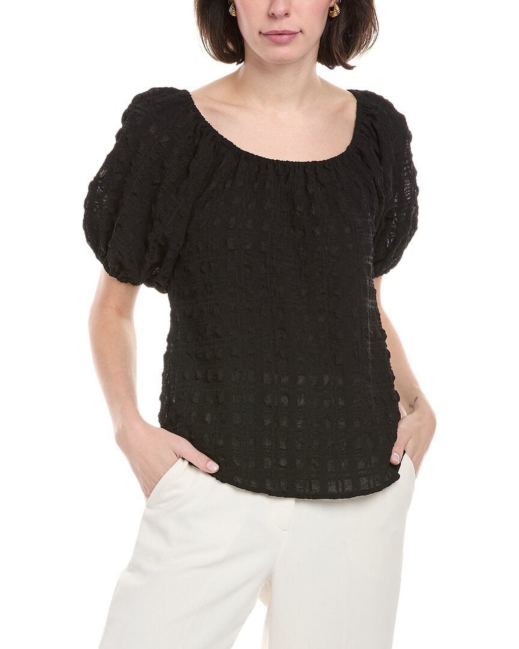 Catherine Malandrino womens Puckered Top, s, Black - Walmart Business ...
