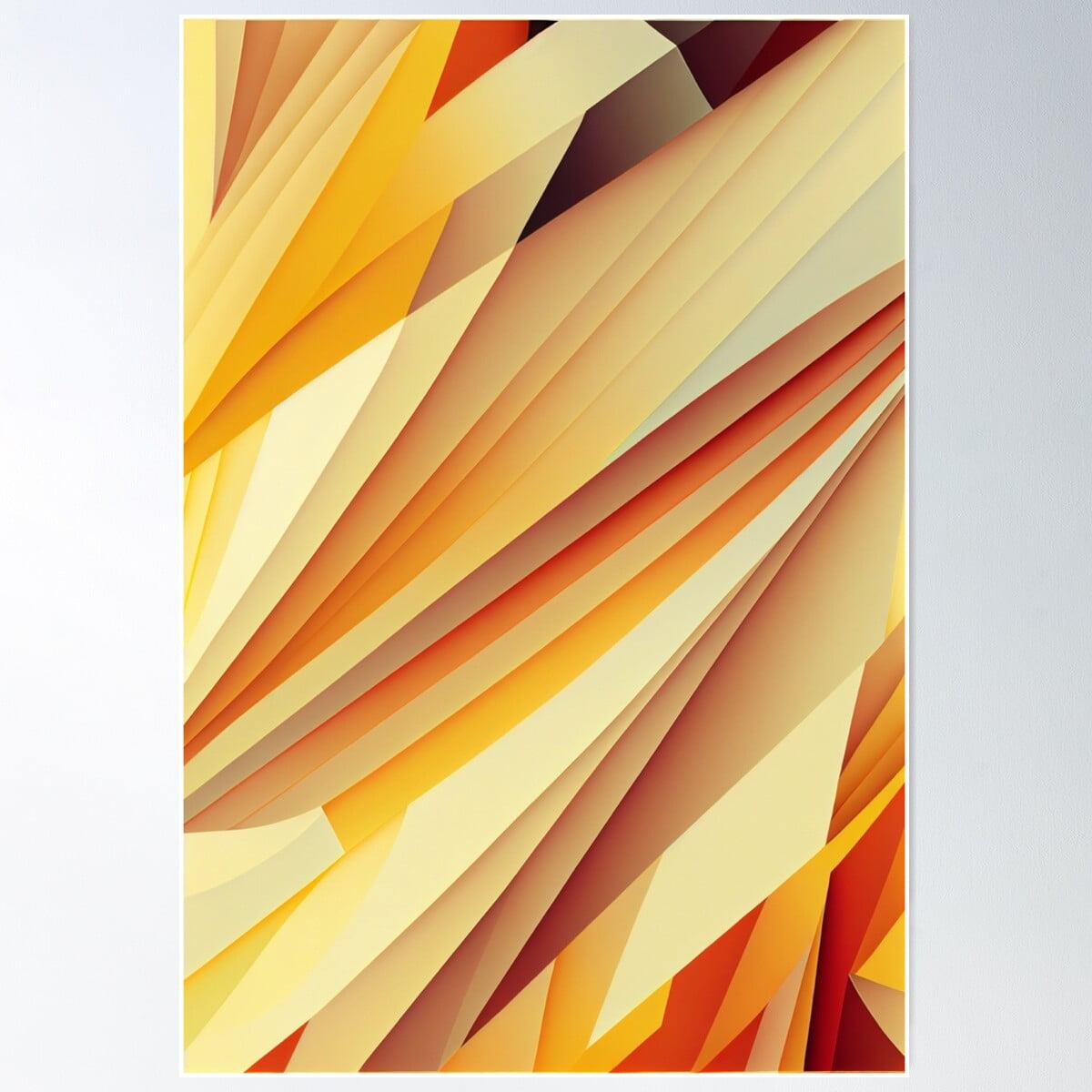 Catherine - Watercolor Abstract Painting Stripes Pattern In Yellow, Red ...