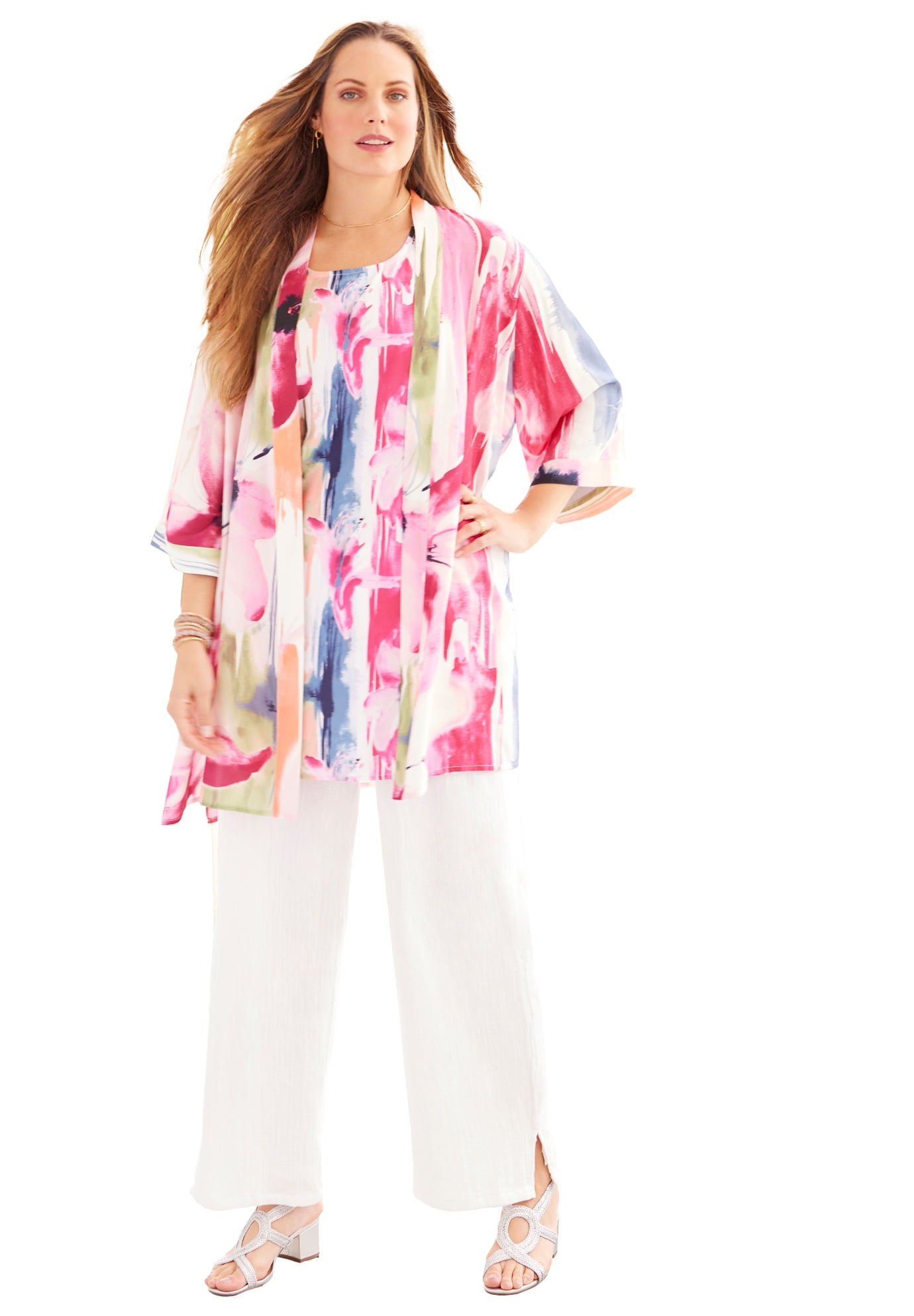 Catherines Women's Plus Size Alfresco Long wrap - Walmart.com