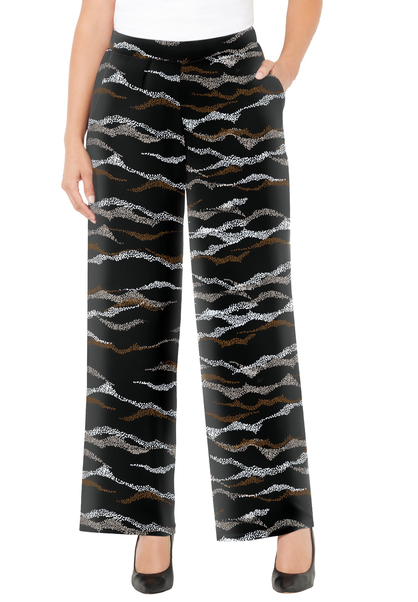 Catherines Women's Plus Size Anywear Wide Leg Pant - Walmart.com