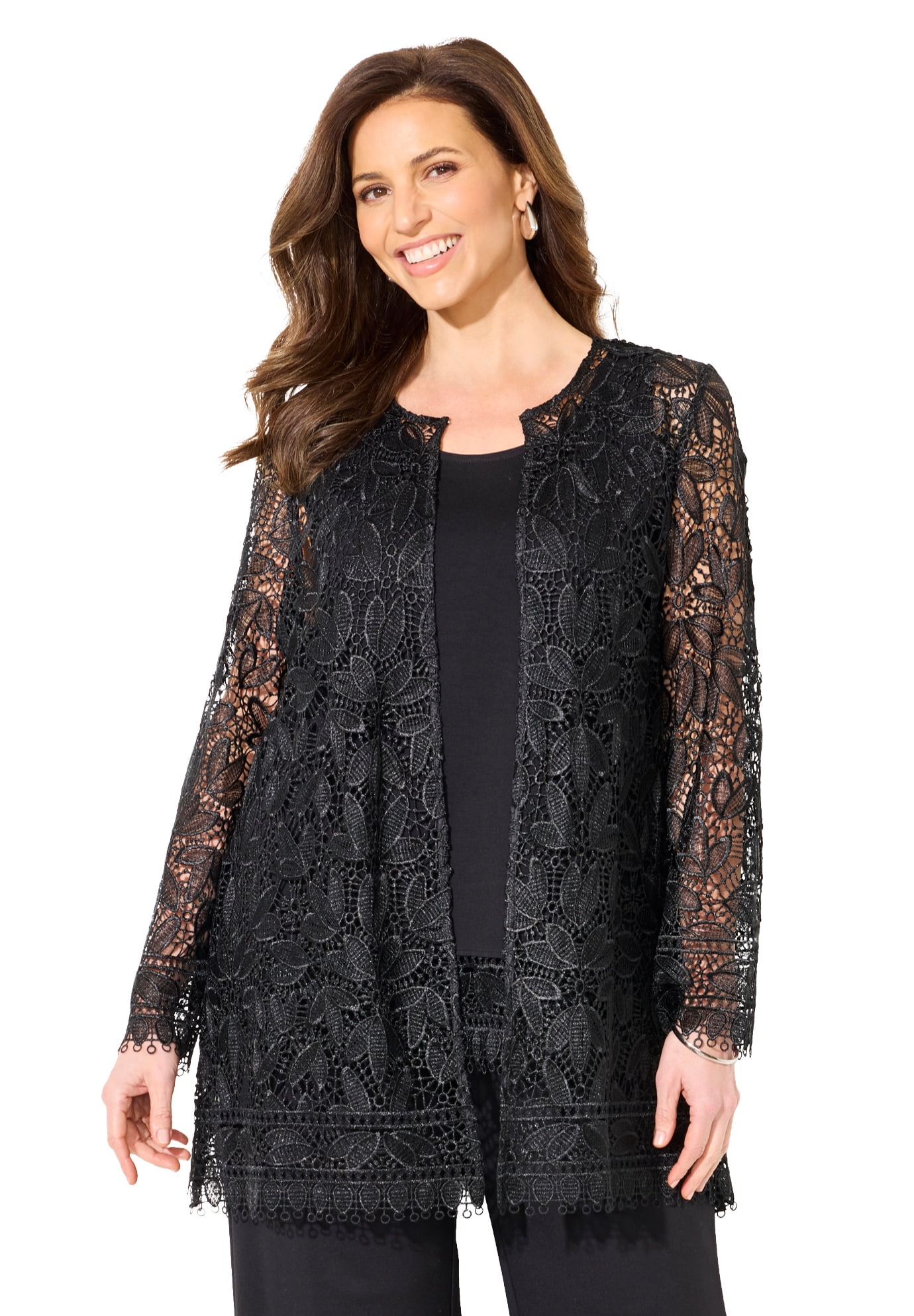 Catherines Women's Plus Size Lace Jacket - Walmart.com