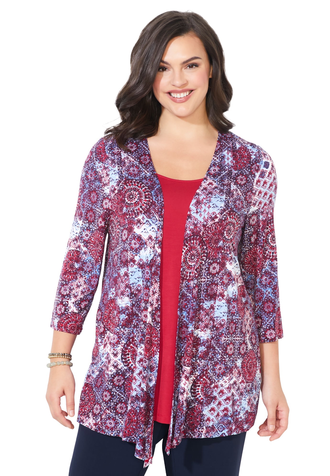 Catherines Women's Plus Size Cardigan And Tank Duet - Walmart.com