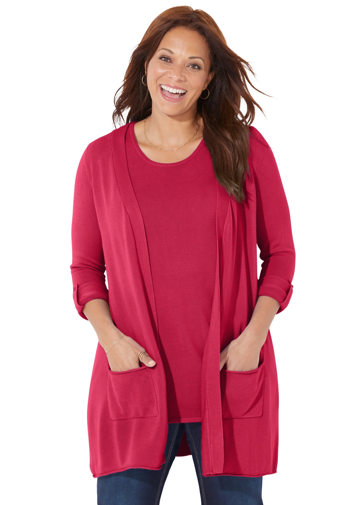Catherines Women's Plus Size Cashmiracle Cardigan - Walmart.com