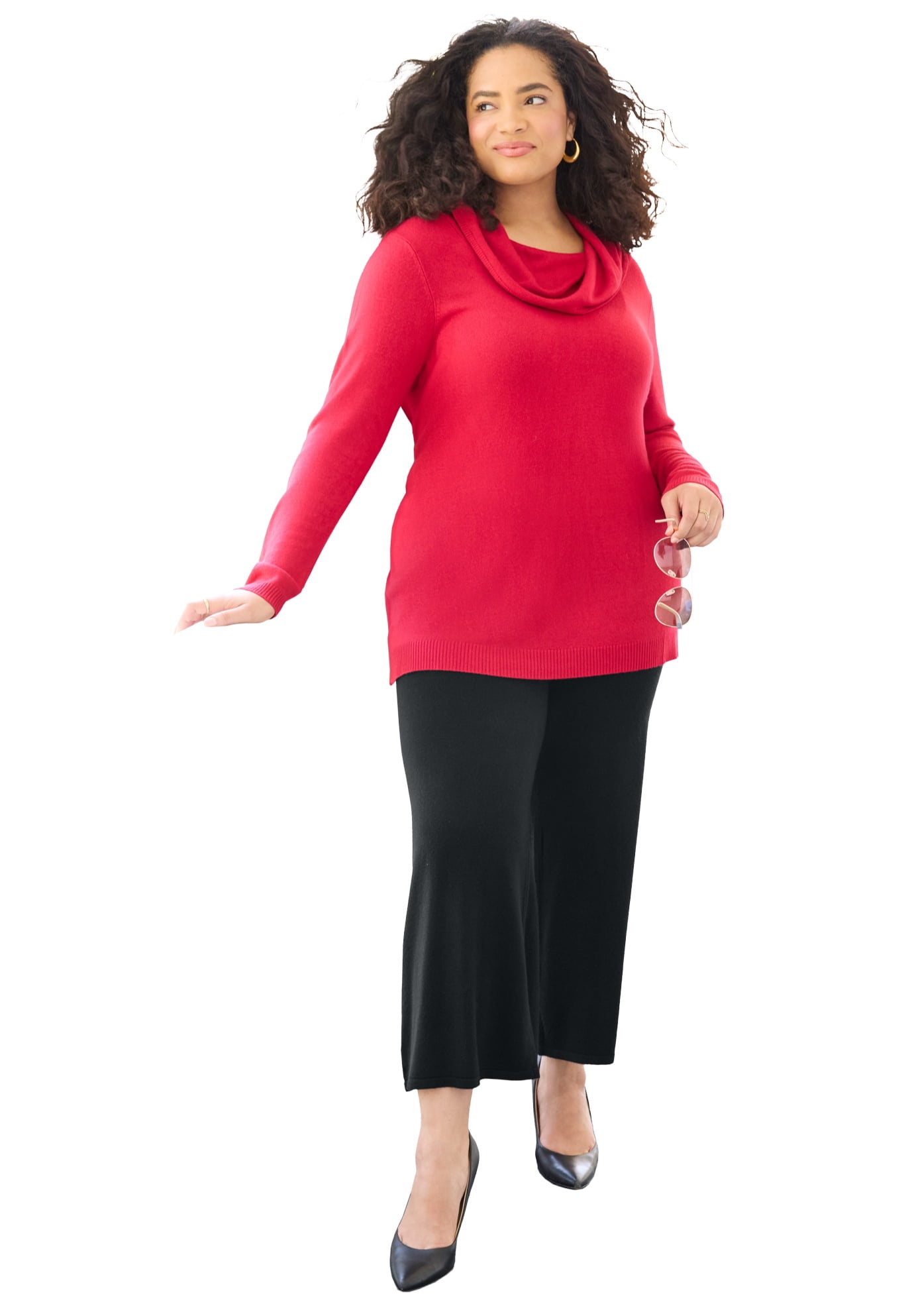 Catherines Women's Plus Size Cashmiracle Wide Leg Pant - Walmart.com