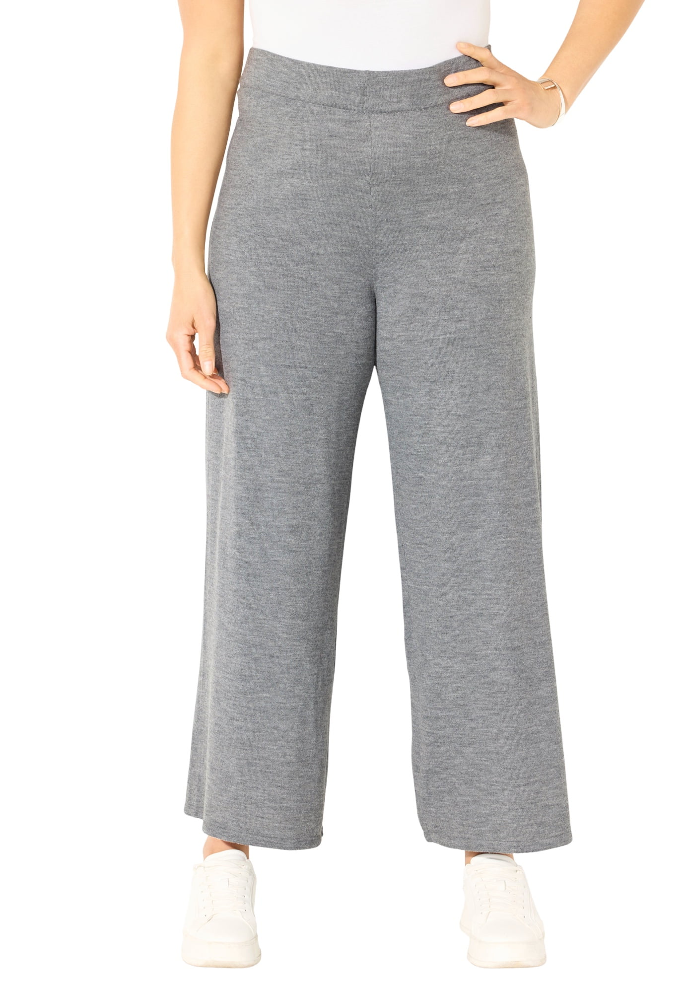 Catherines Women's Plus Size Cashmiracle Wide Leg Pant - Walmart.com