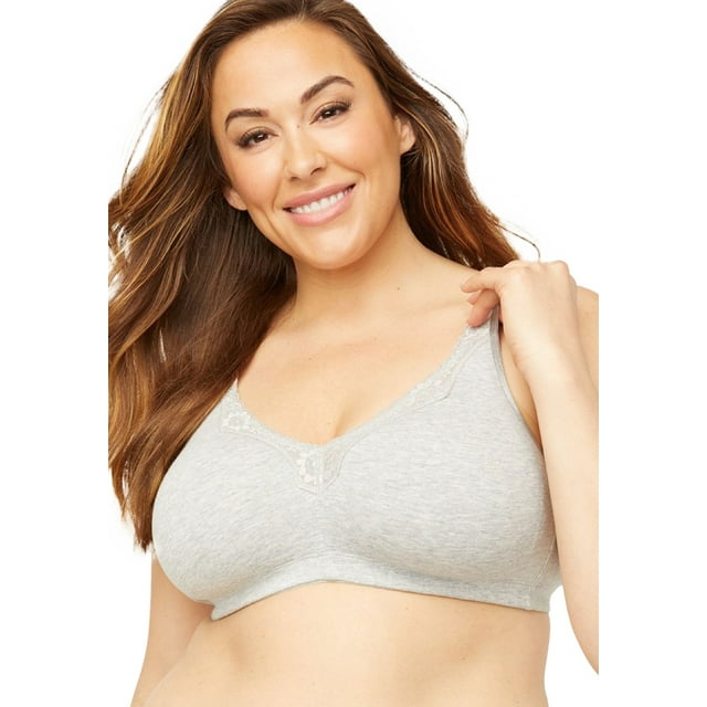 Catherines Women's Plus Size Cotton Comfort Wireless Bra - Walmart.com