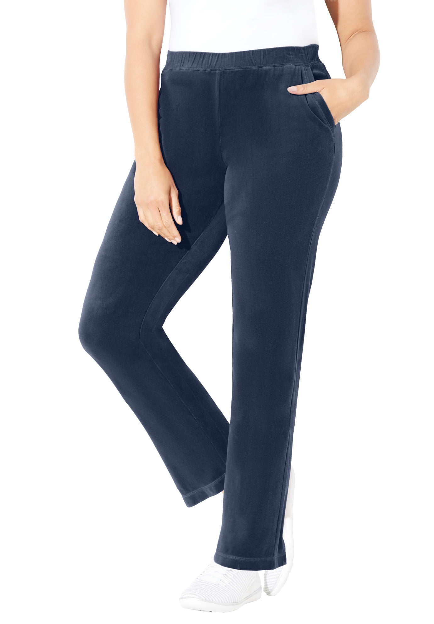 Catherines Women's Plus Size Cozy Velour Pant - Walmart.com