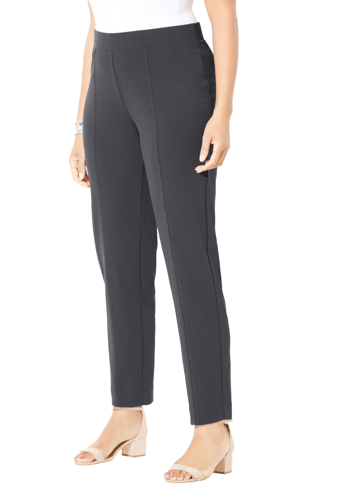 Catherines Women's Plus Size Crepe Knit Pull-On Pant - Walmart.com