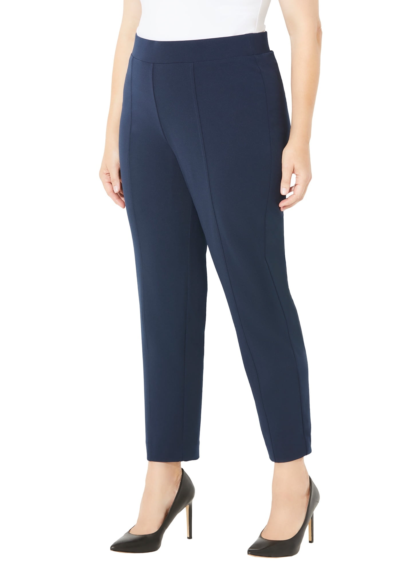 Catherines Women's Plus Size Crepe Knit Pull-On Pant - Walmart.com