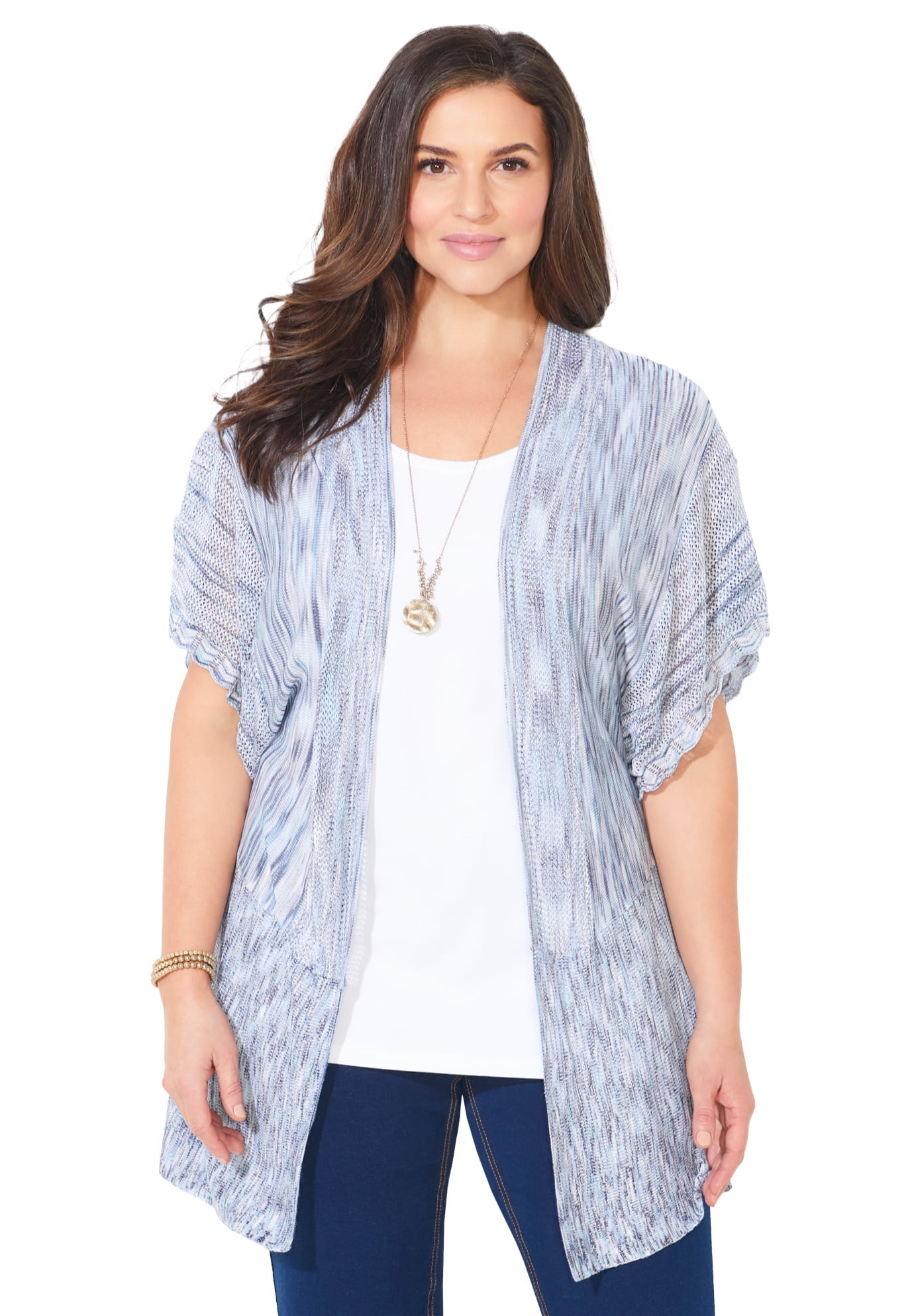 Catherines Women's Plus Size Crochet Cardigan - Walmart.com