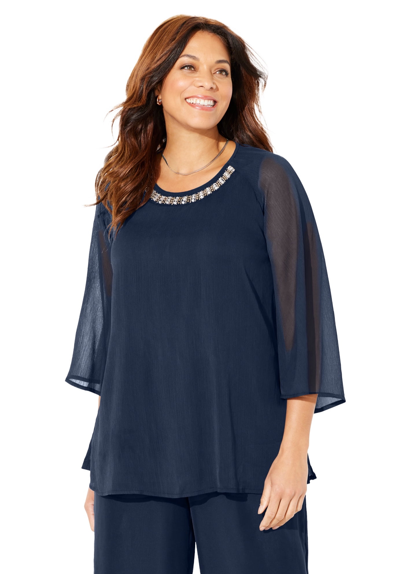 Catherines Women's Plus Size Dazzling Blouse - Walmart.com