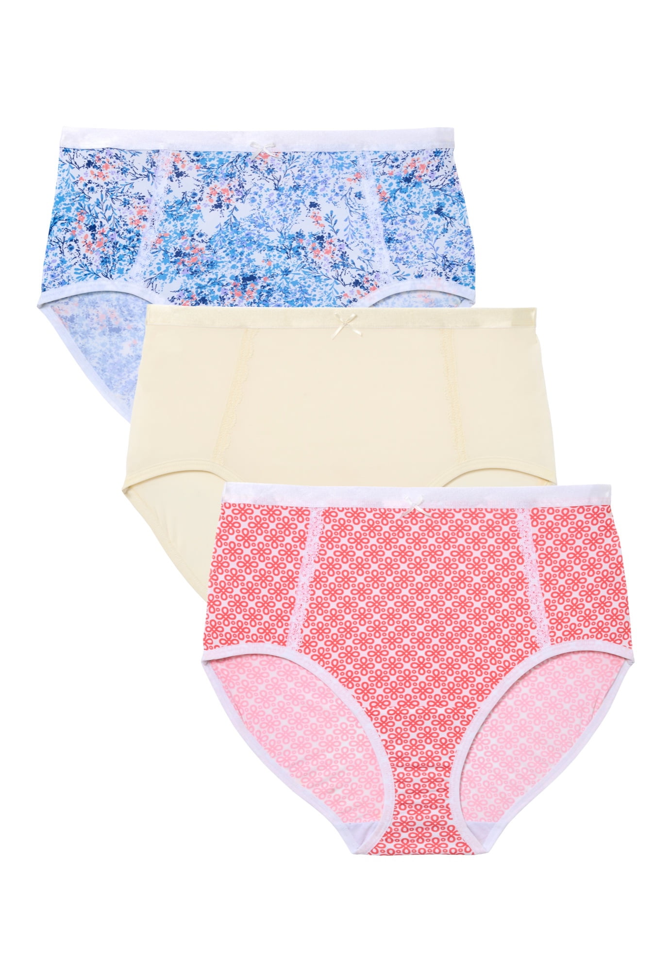 Catherines Plus Size Full Coverage Microfiber Panty 3-Pack - Walmart.com