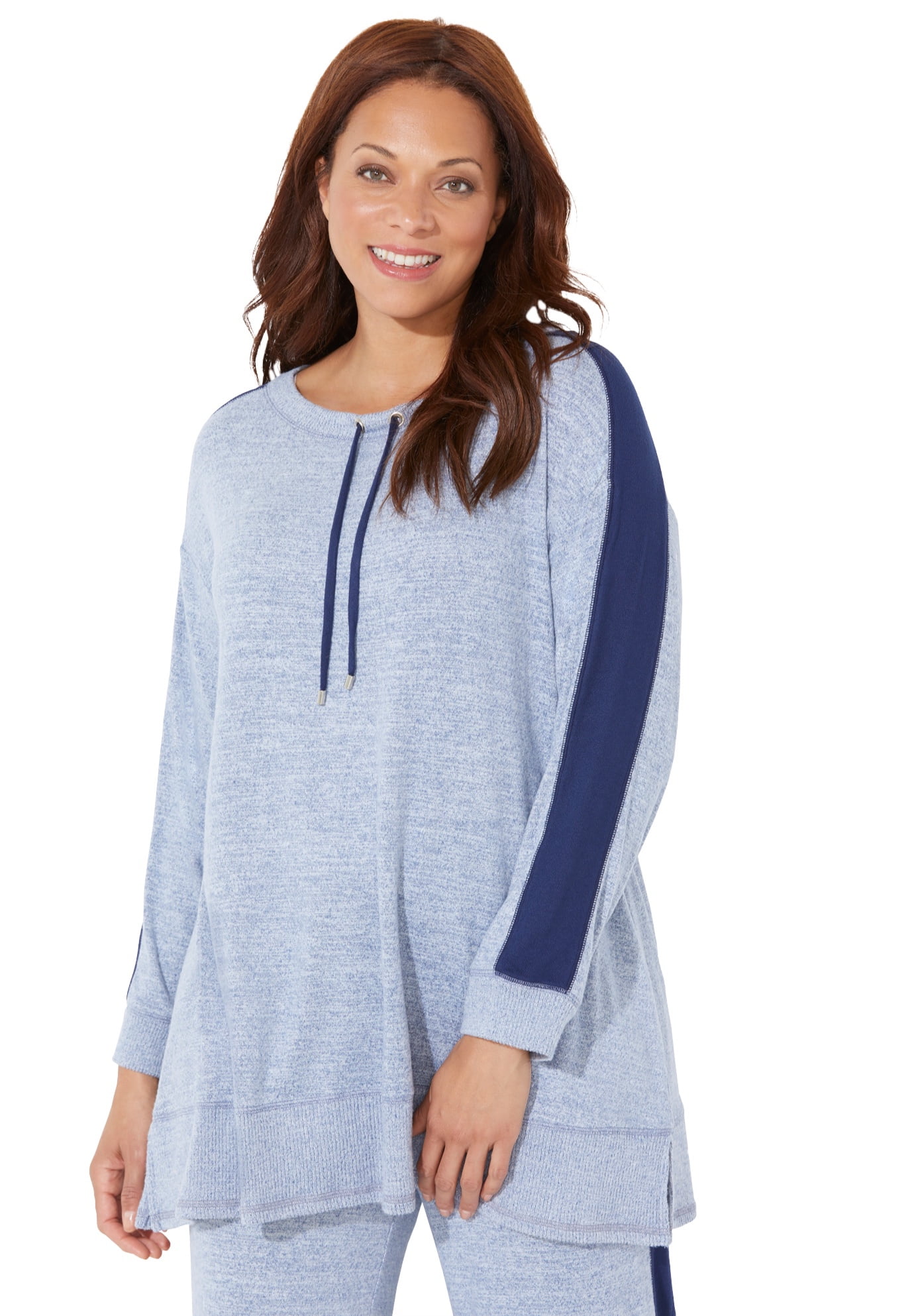 Catherines Women's Plus Size Impossibly Soft Drawstring Tunic - Walmart.com