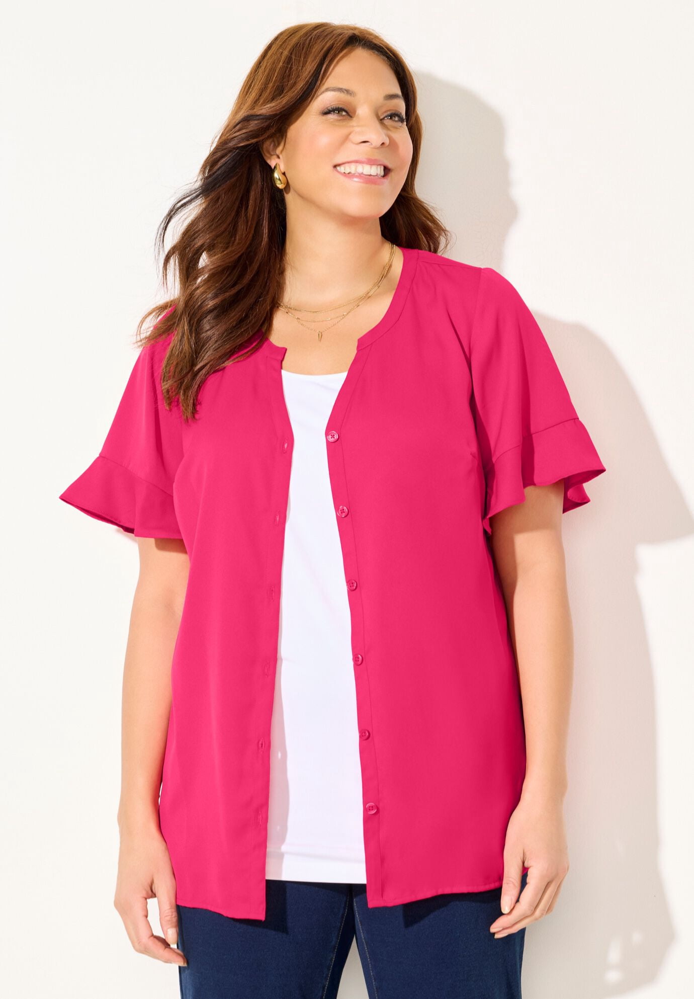 Catherines Women's Plus Size Isabella Romance Blouse - Walmart.com
