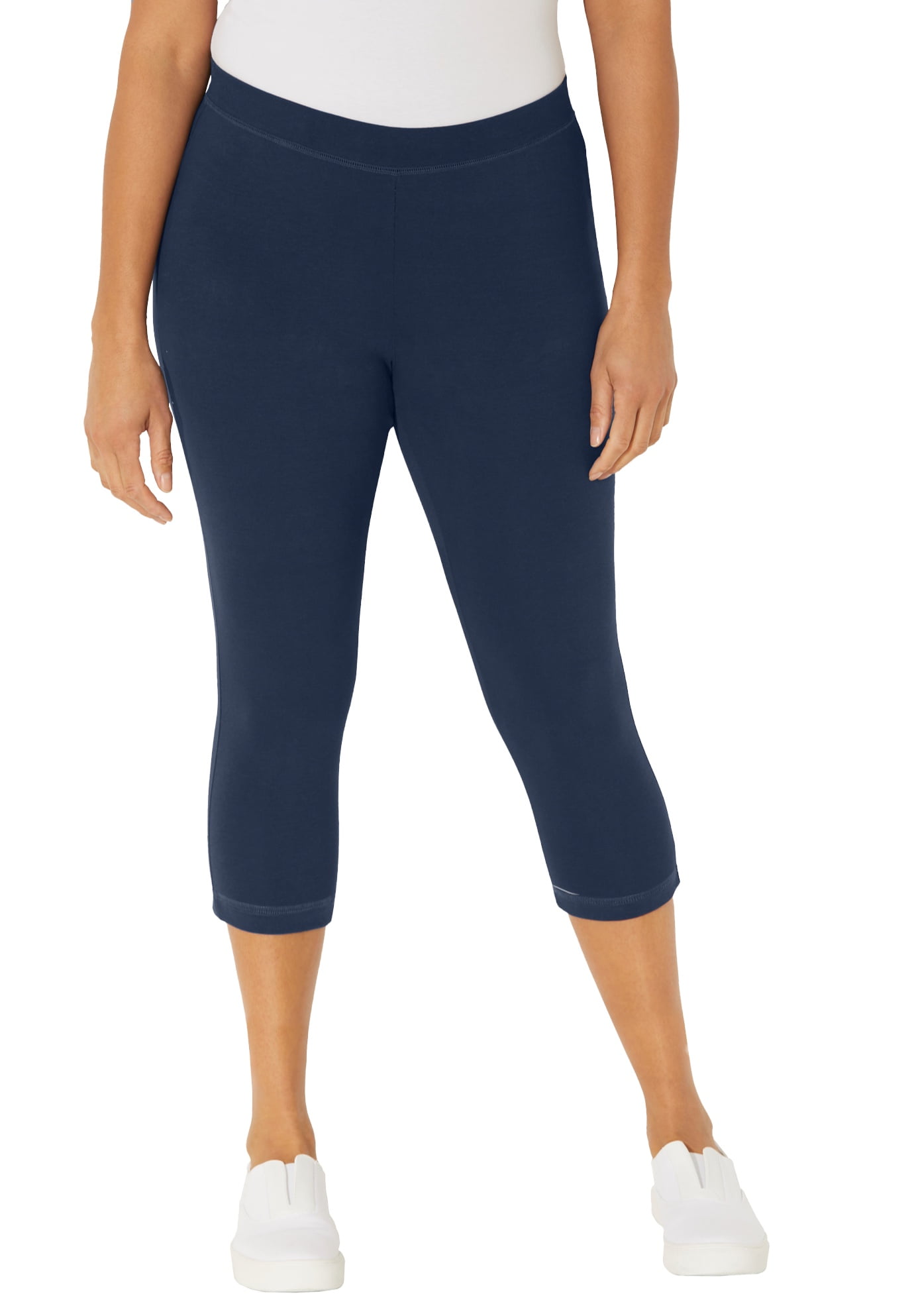 Catherines Women's Plus Size Knit Legging Capri - Walmart.com