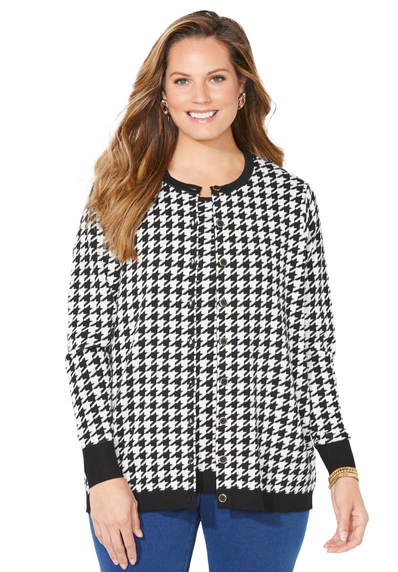 Catherines Women's Plus Size Liz&Me Classic Cardigan - Walmart.com