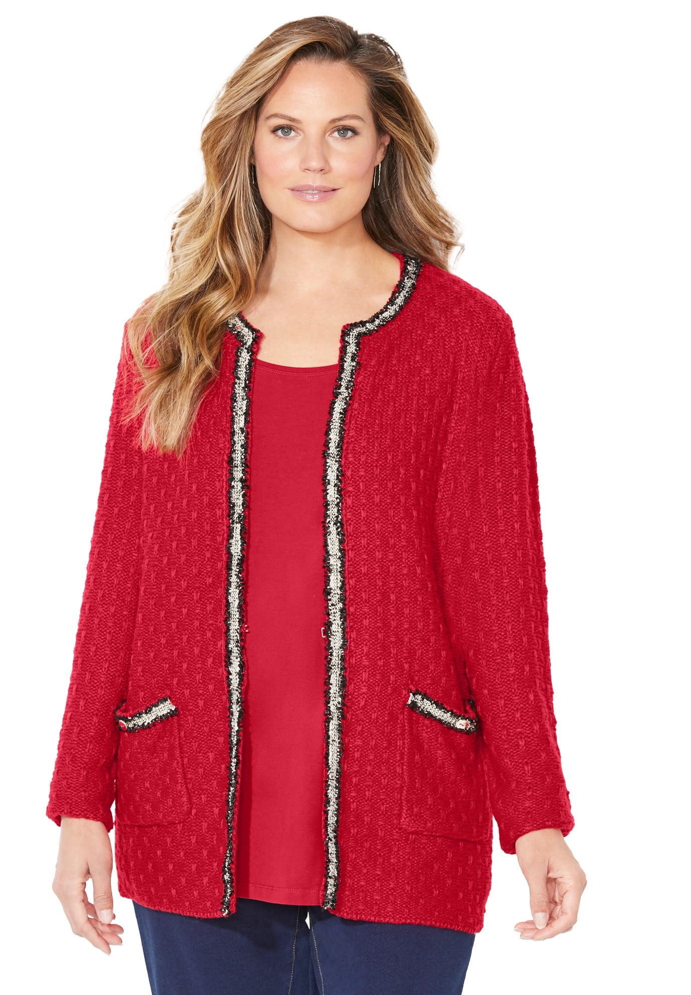 Catherines Women's Plus Size Liz&Me Iconic Cardigan - Walmart.com