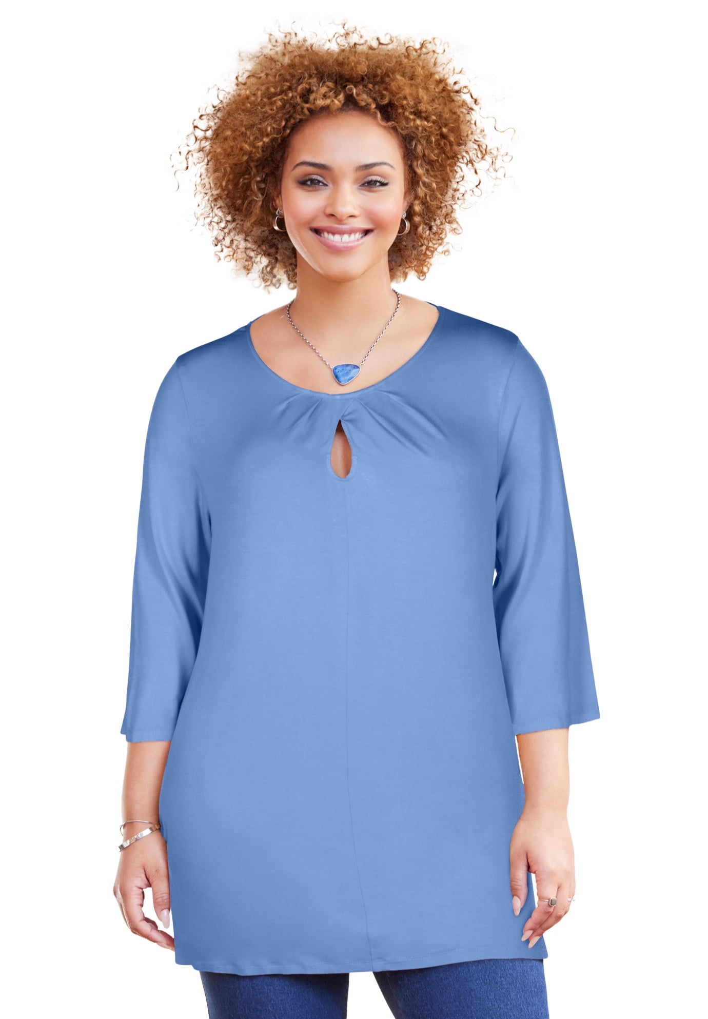 Catherines Women's Plus Size Liz&Me Swing Tunic Top - Walmart.com