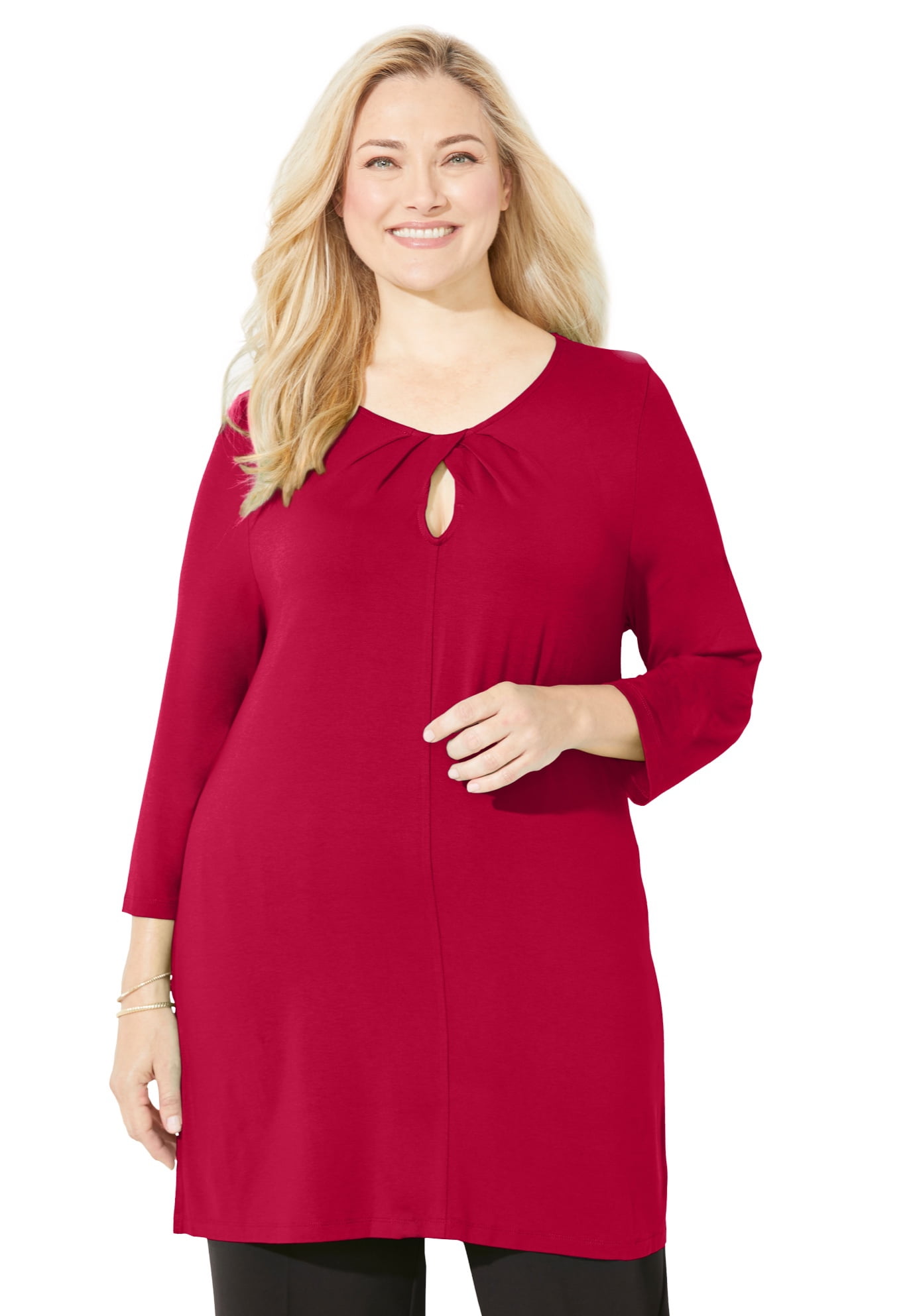 Catherines Women's Plus Size Liz&Me Swing Tunic Top - Walmart.com