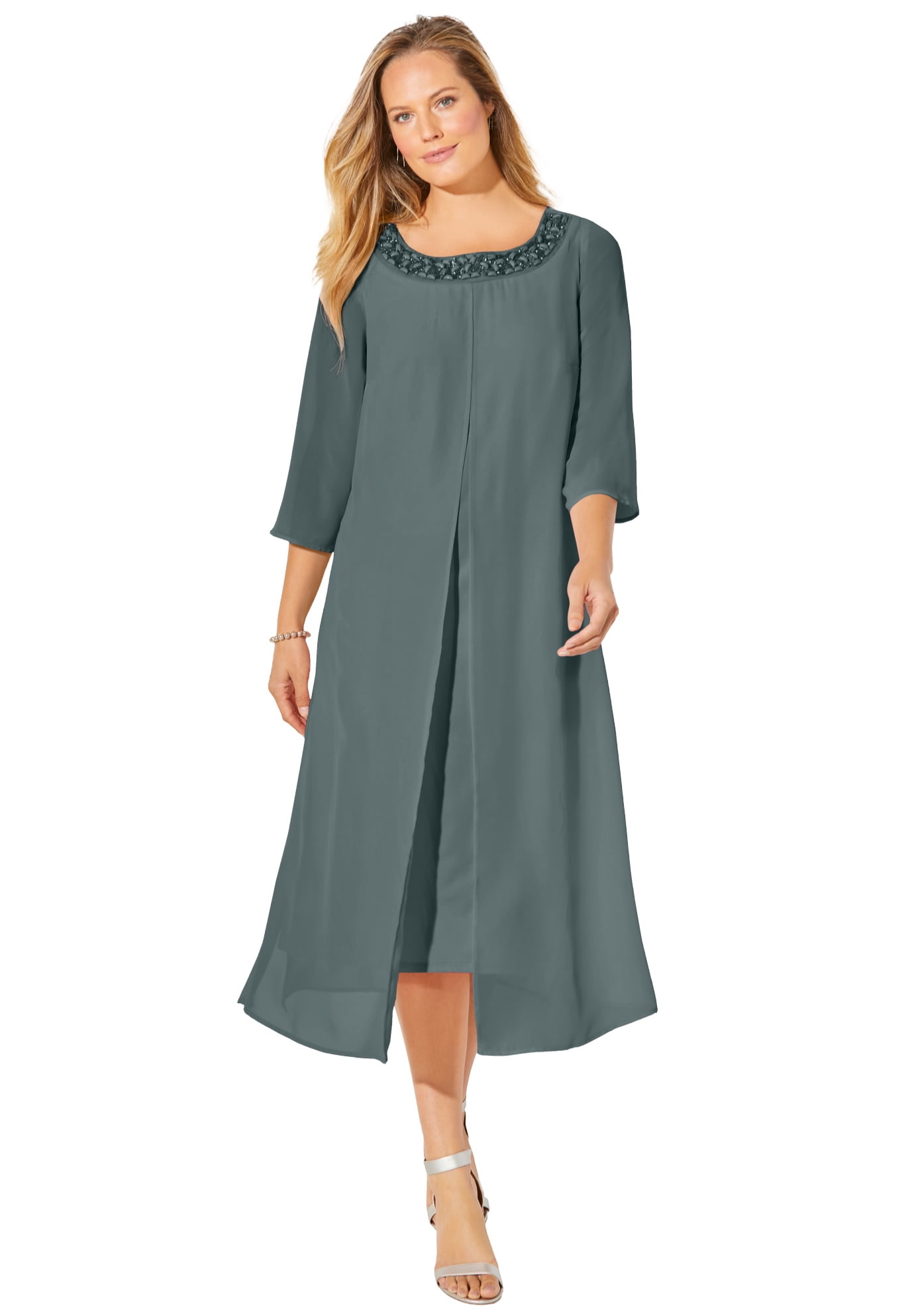 Catherines Women's Plus Size Midnight Dazzle Flyaway Dress - Walmart.com