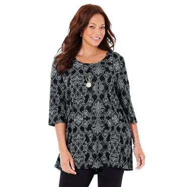 Catherines Women's Plus Size Easy Fit Short Sleeve V-Neck Tee - Walmart.com
